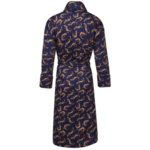 Blue Lightweight Men's Dressing Gown - Bown of London