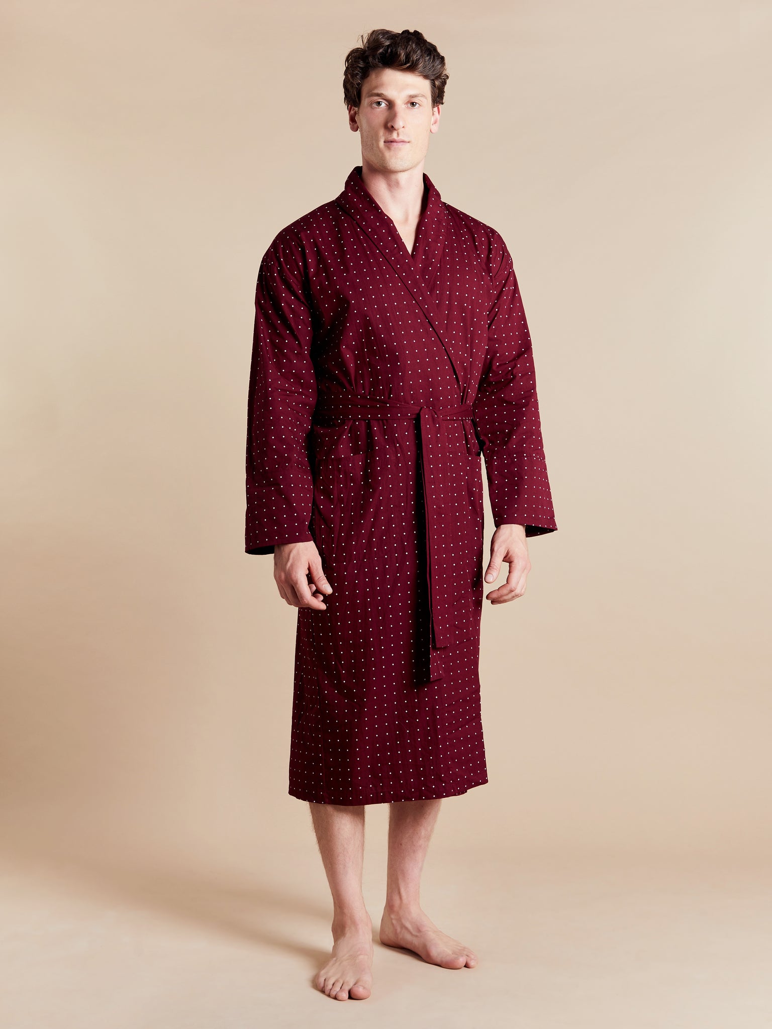 Lightweight Men's Dressing Gown (Tosca Red) | Bown of London