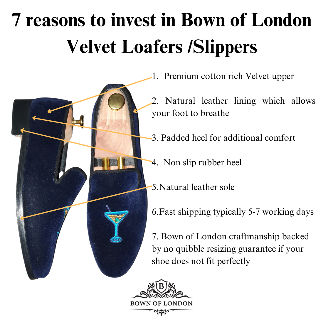 Men's Velvet Slippers | Bown of London